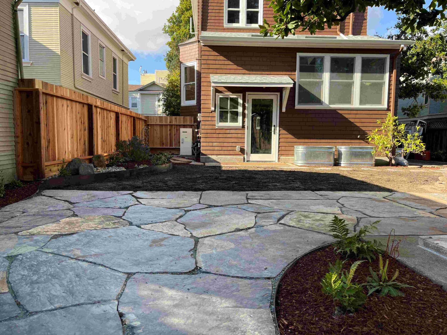 Native Flagstone Meadow, Alameda - Rendered Stone Landscapes